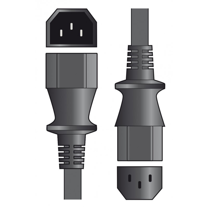 Mains Extension Lead IEC Plug - IEC Socket 1.0m