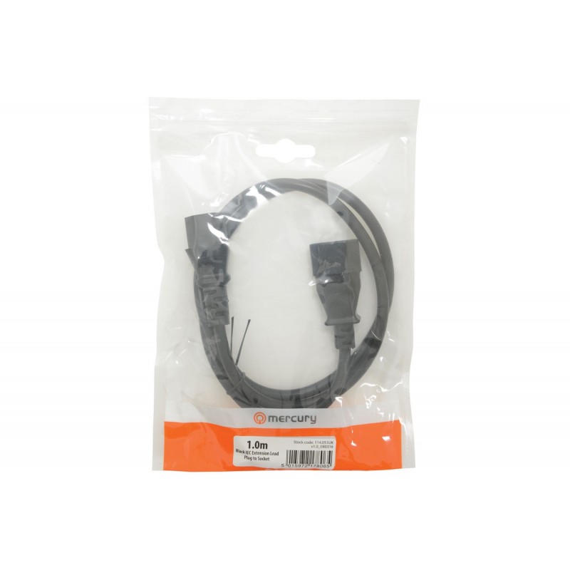 Mains Extension Lead IEC Plug - IEC Socket 1.0m