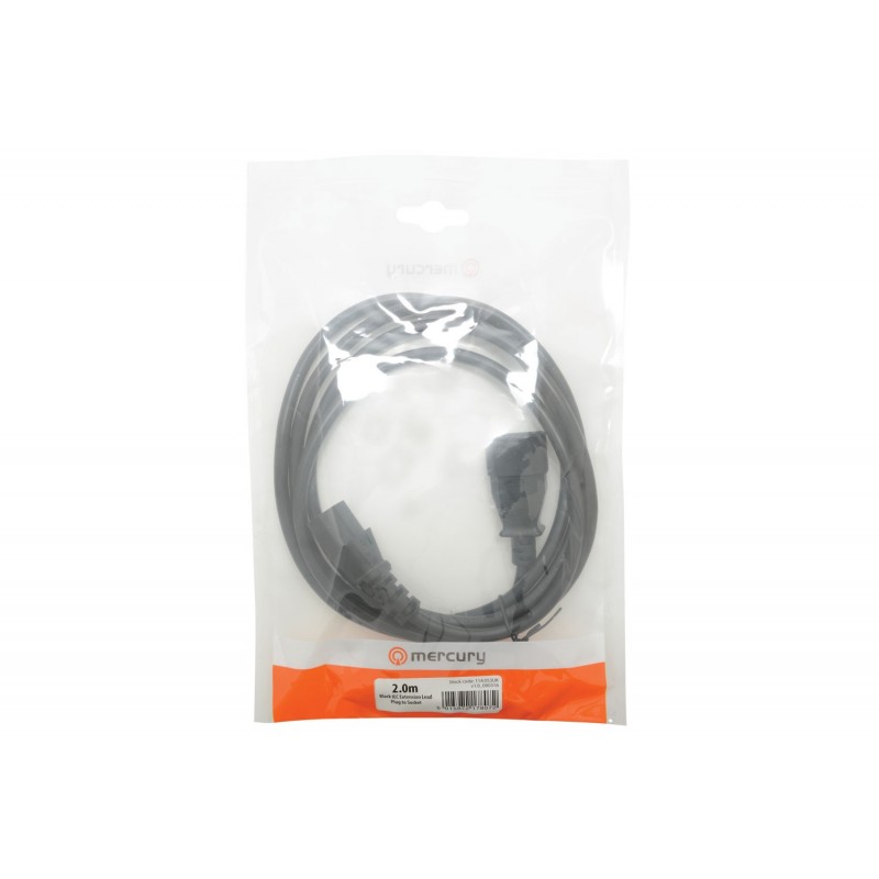 Mains Extension Lead IEC Plug - IEC Socket 2.0m