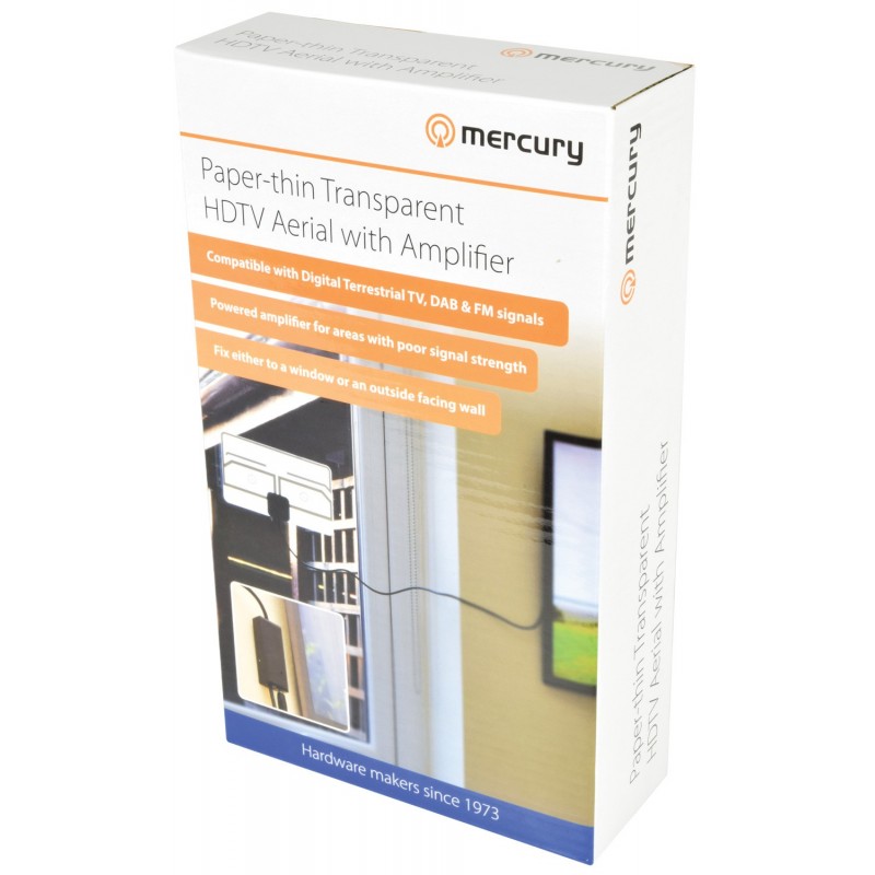 Amplified Paper-thin Transparent HDTV Aerial