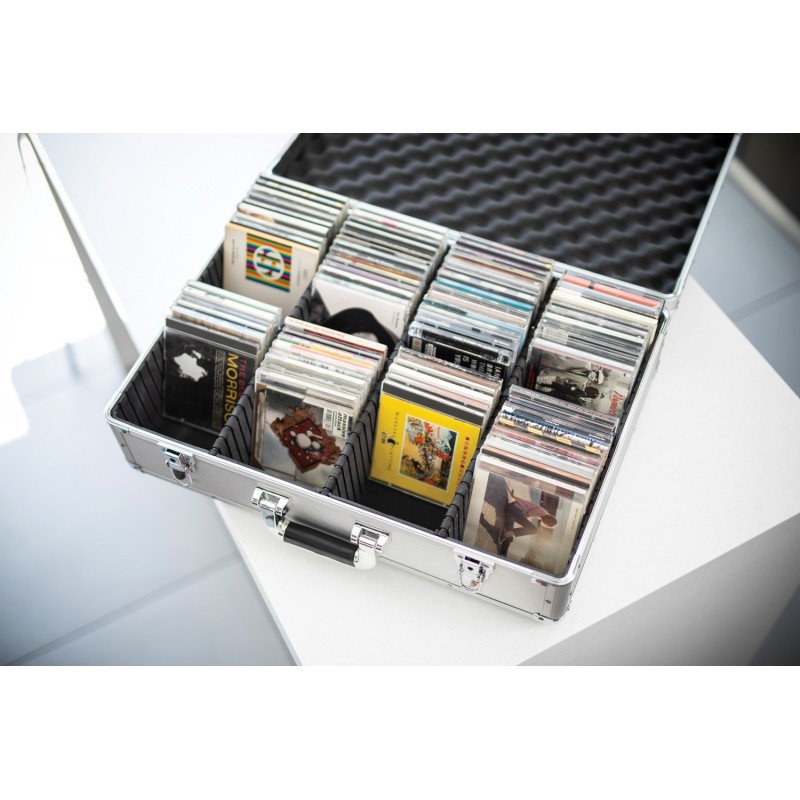 Aluminium CD flight case, 120 CDs.
