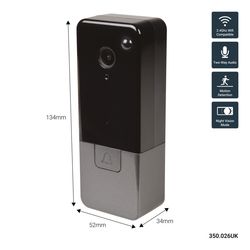 Smart Wi-Fi HD Video Doorbell v2