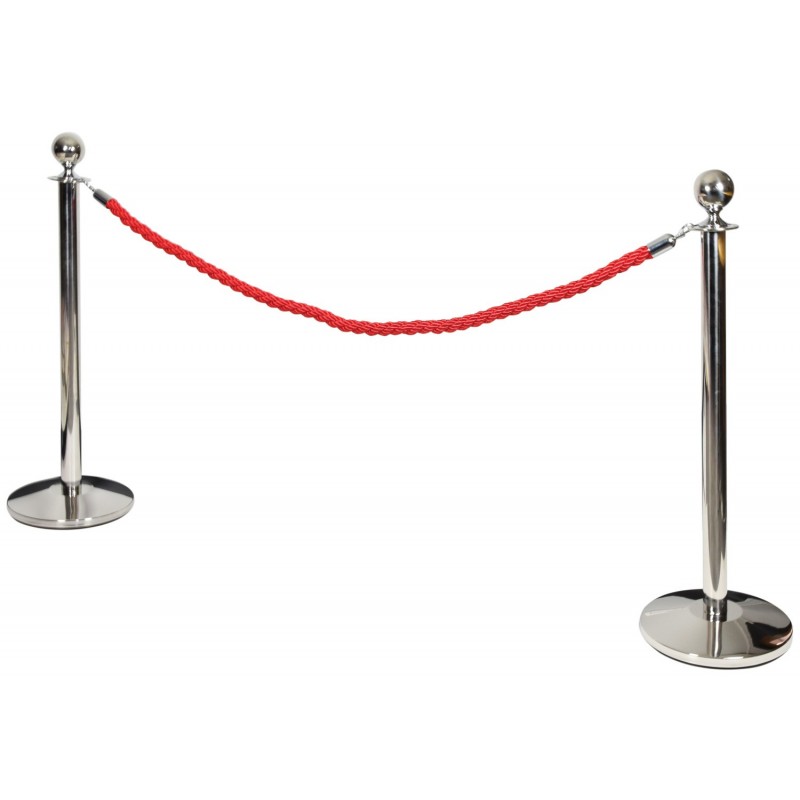 VIP Queue Barrier Posts and Rope Set