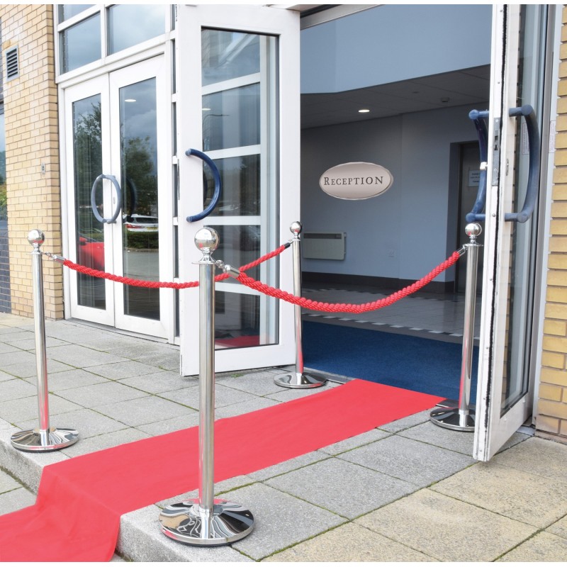 VIP Queue Barrier Posts and Rope Set