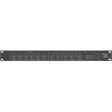 ML622 6 Mic + 2 Aux Rack Mixer 1U