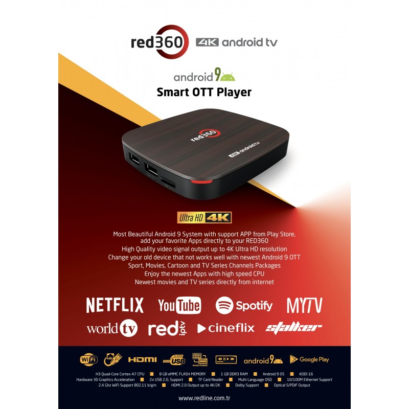 Red 360 4K Android Tv Box